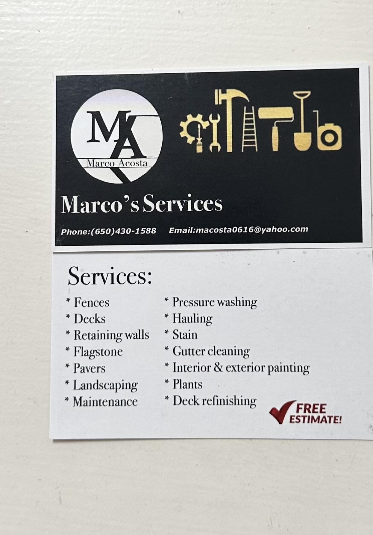 Marco’s Services - Half Moon Bay, CA - Nextdoor