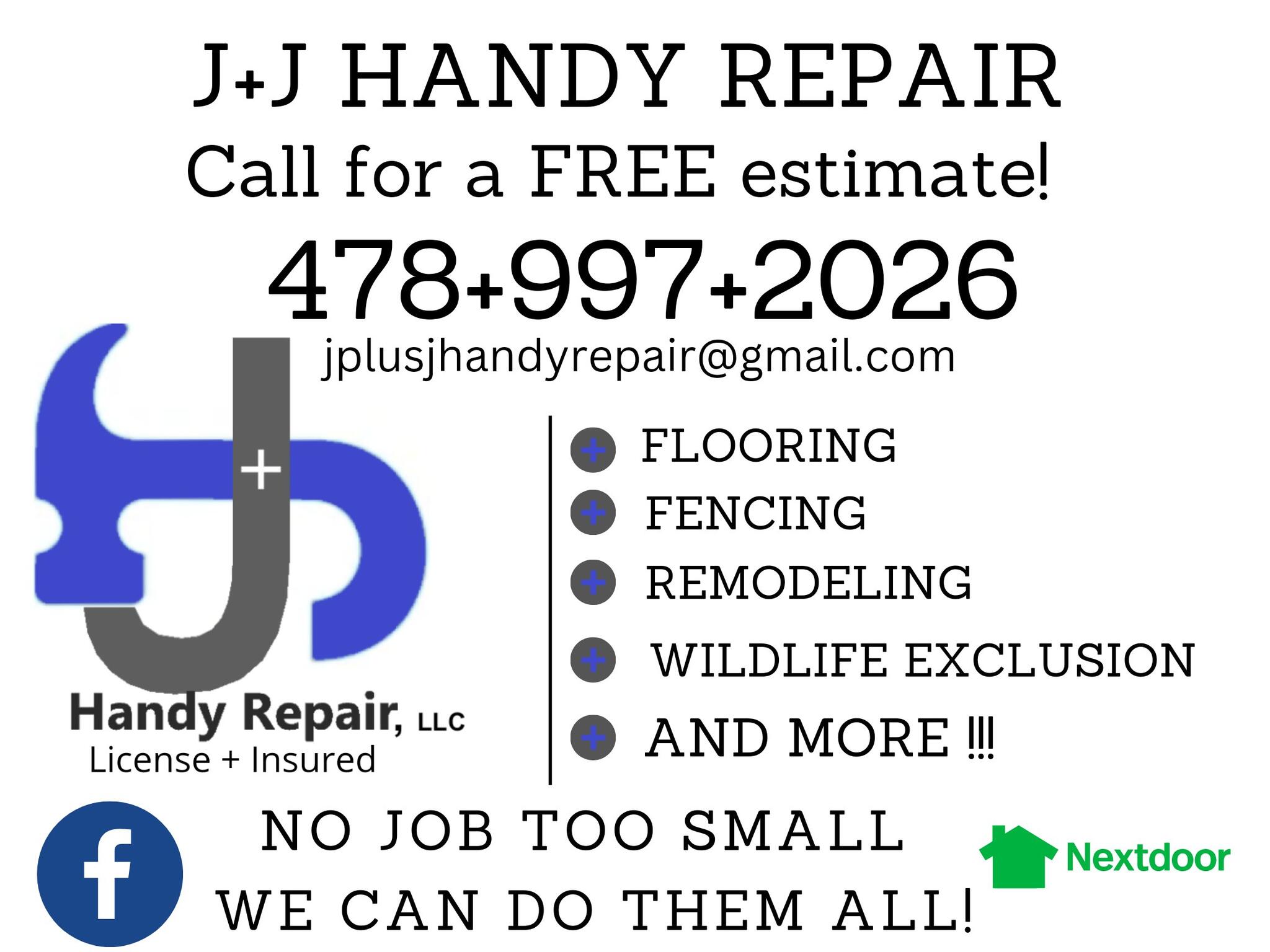 J+J Handy Repair, LLC - Kathleen, GA - Nextdoor