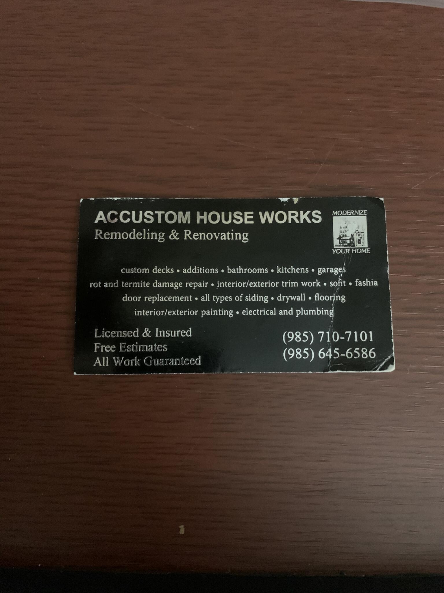 Accustom House Works - Nextdoor