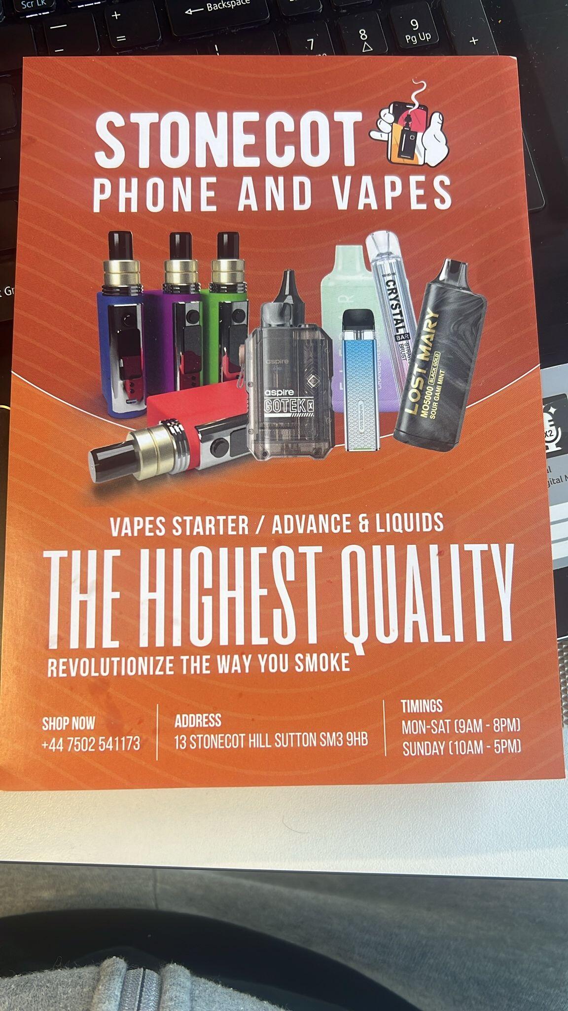 Stonecot Phone & Vapes - Sutton - Nextdoor