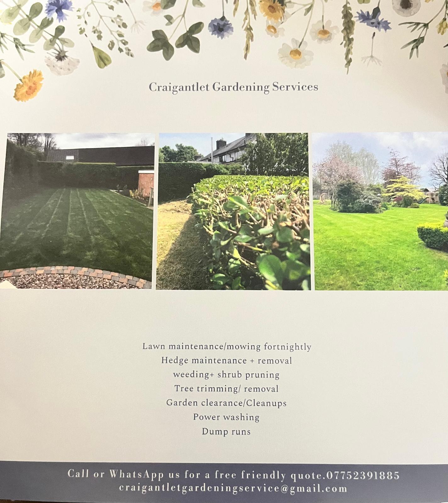 craigantlet gardening services - Nextdoor