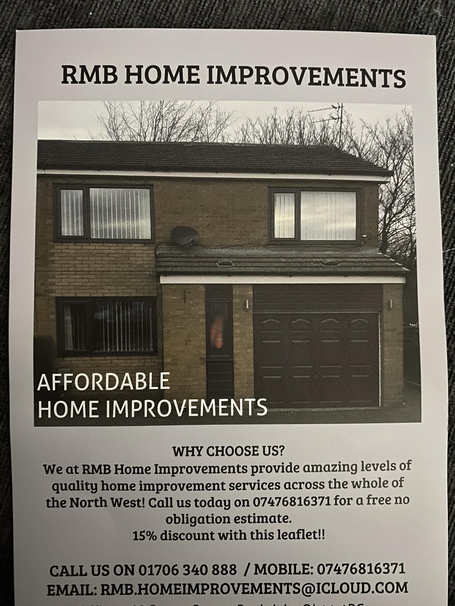 Rmb Home Improvements - Rochdale, Lancashire - Nextdoor