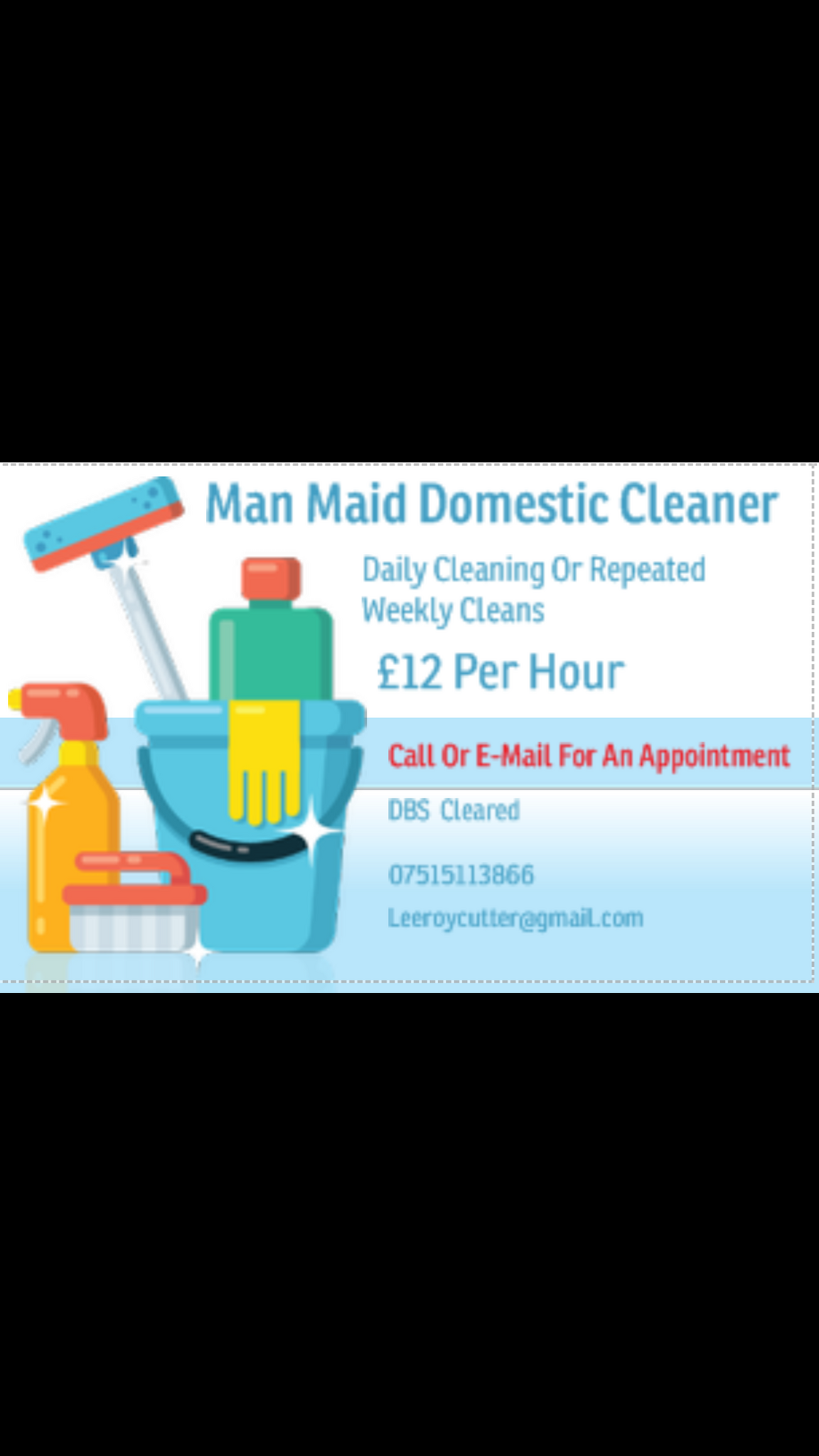 Man Maid Domestic Cleaning Service - Bury Saint Edmunds, England - Nextdoor
