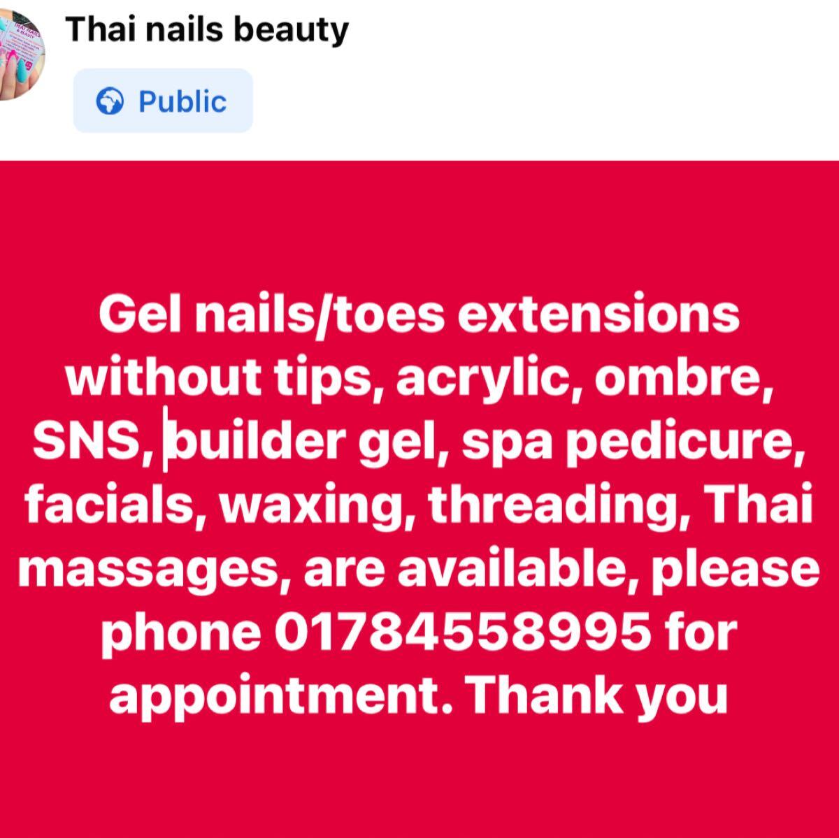 Thai nails beauty in Staines - Staines-Upon-Thames - Nextdoor