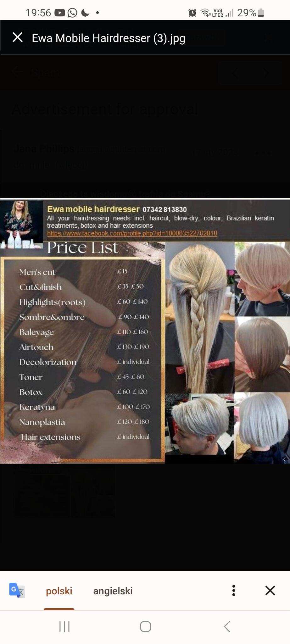 Ewa mobile hairdresser - Farnham, GB-ENG - Nextdoor