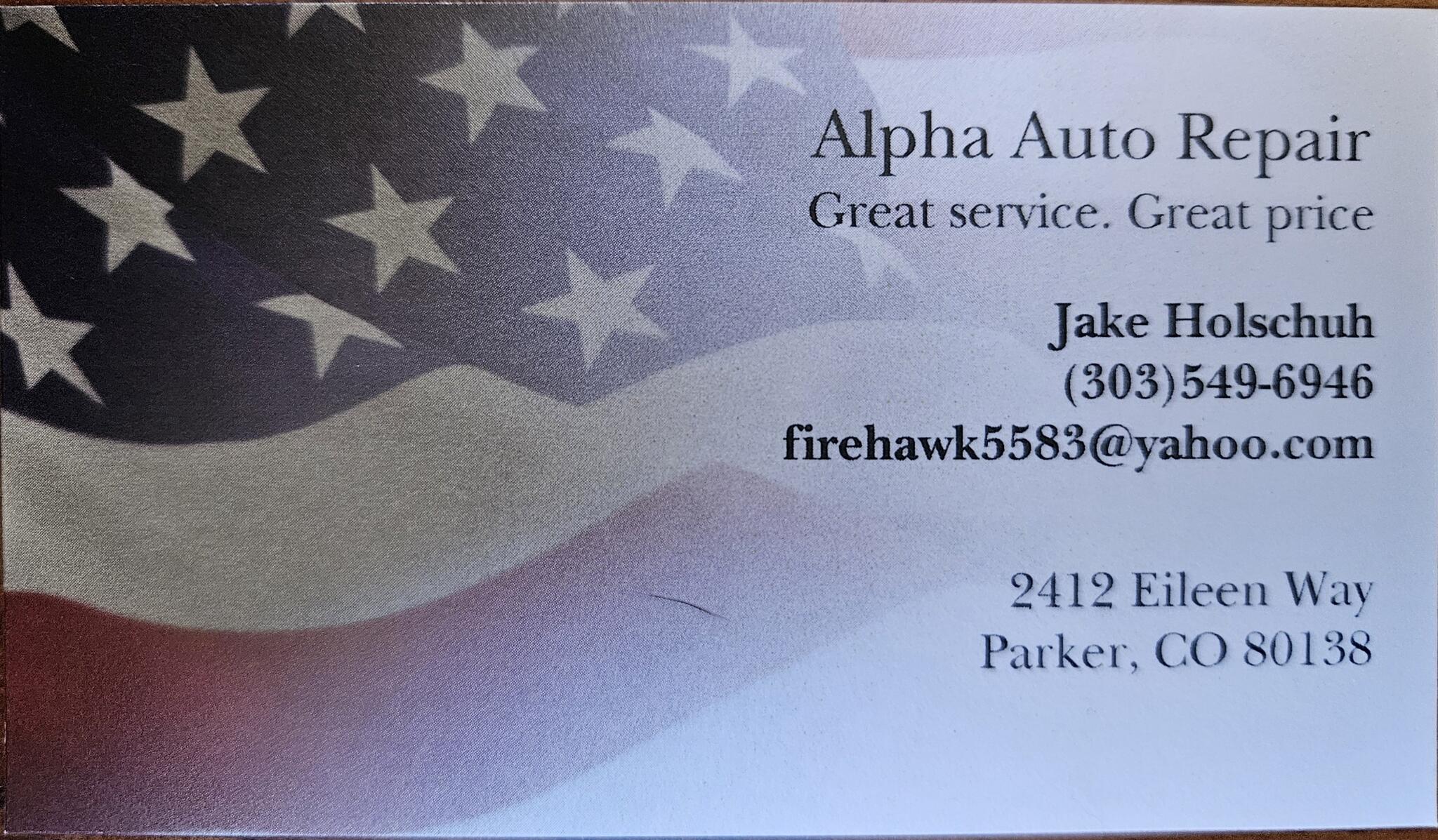 Alpha Auto Repair - Parker, CO - Nextdoor