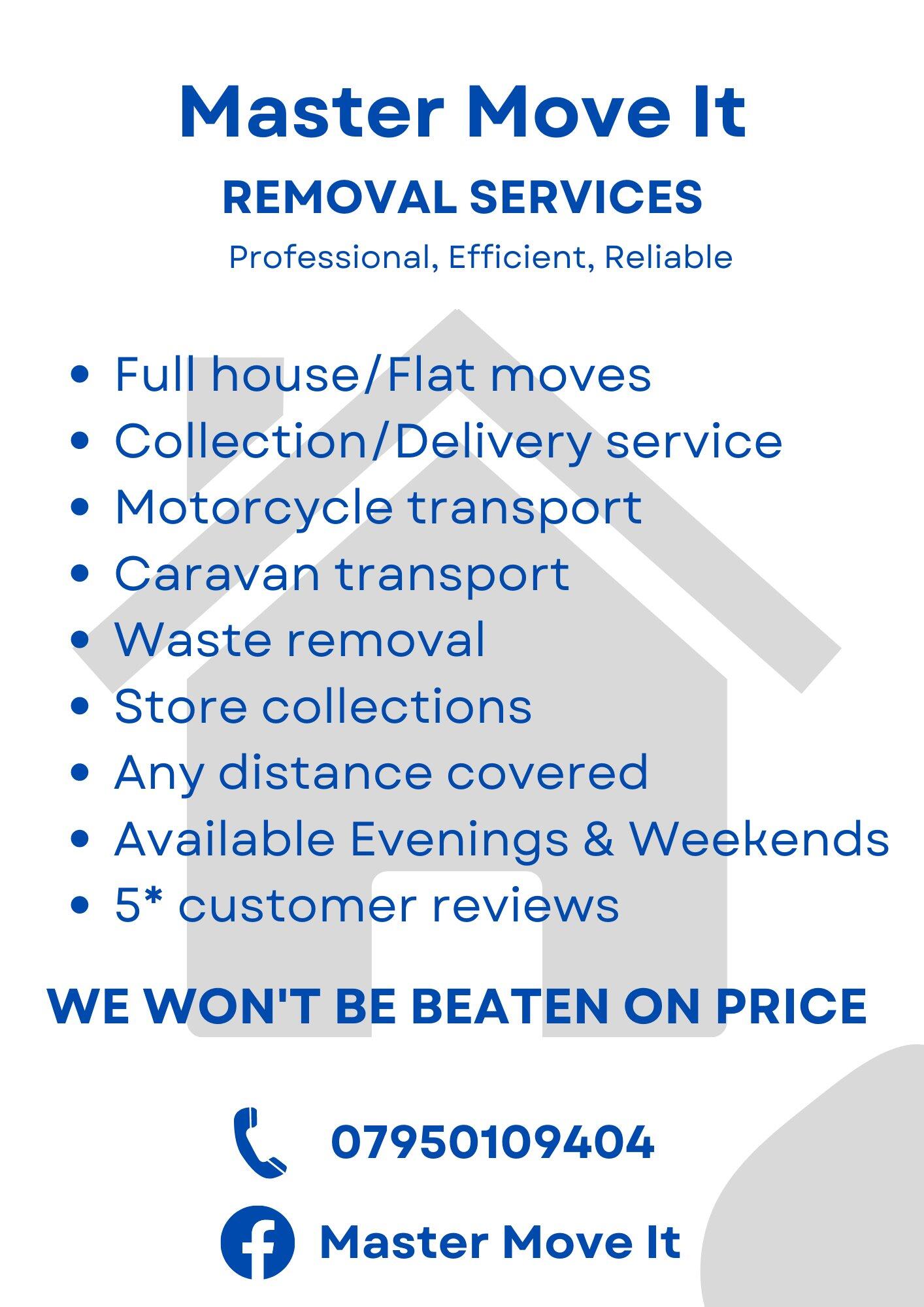 master move it (removals/man and van service) - Nextdoor