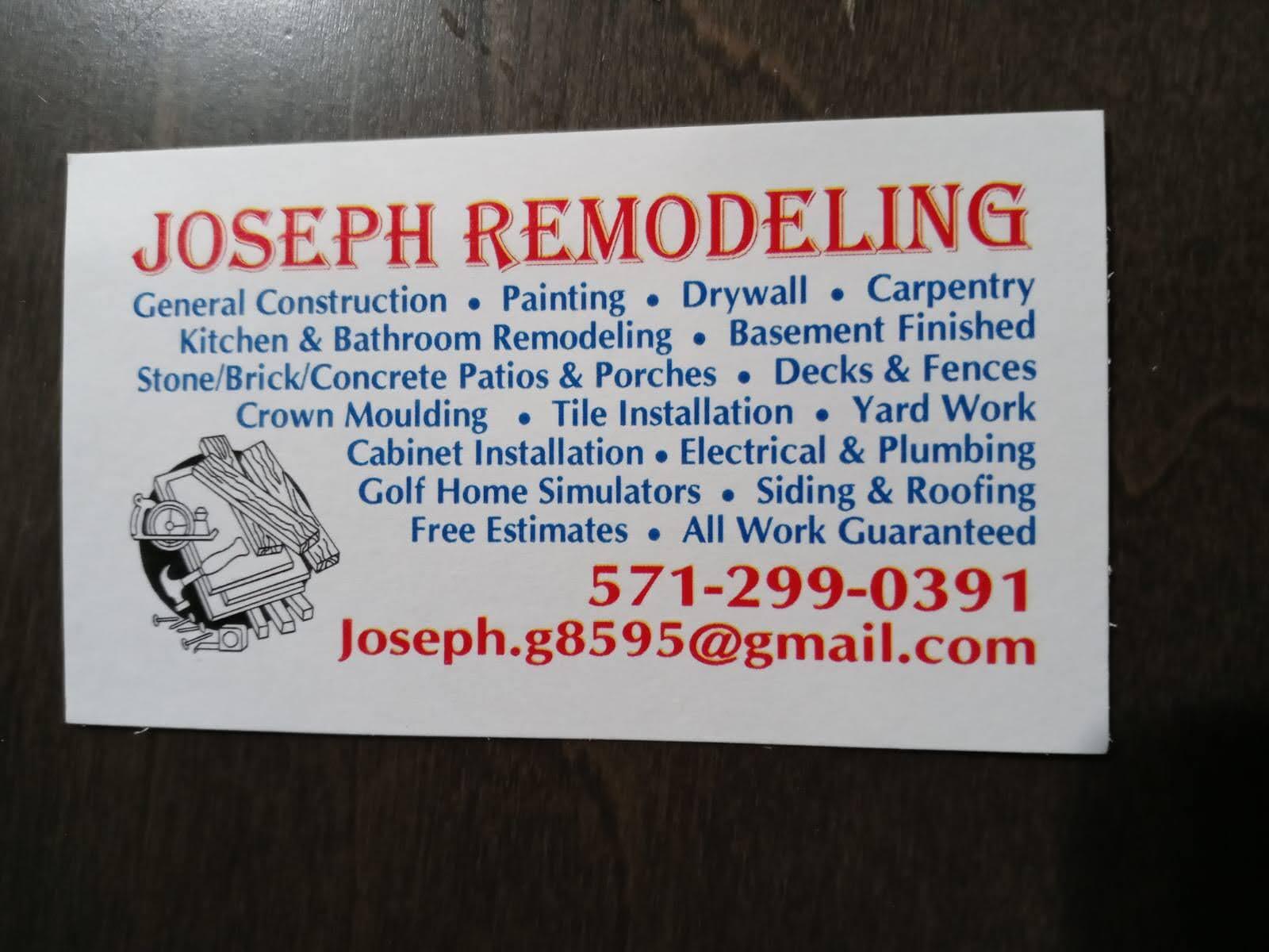 Joseph Remodeling & family general contractor - Nextdoor