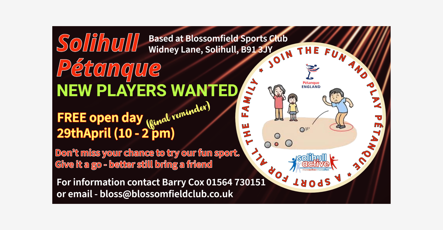 Solihull Club de Pétanque - Solihull, GB-ENG - Nextdoor