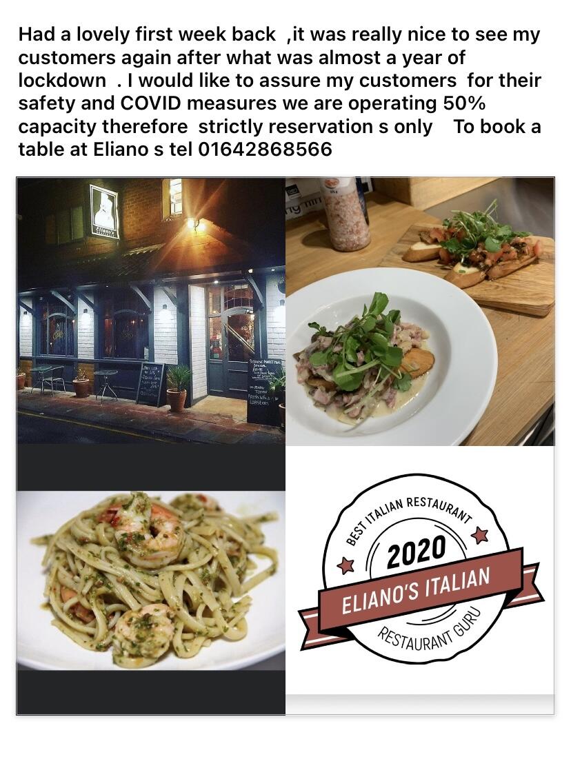 Eliano's Italian - Middlesbrough - Nextdoor