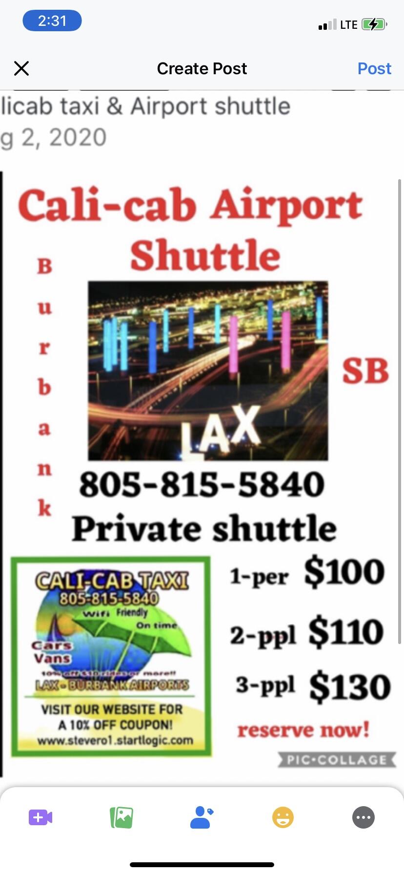 Calicab Taxi & Airport Shuttle - Ventura, CA - Nextdoor