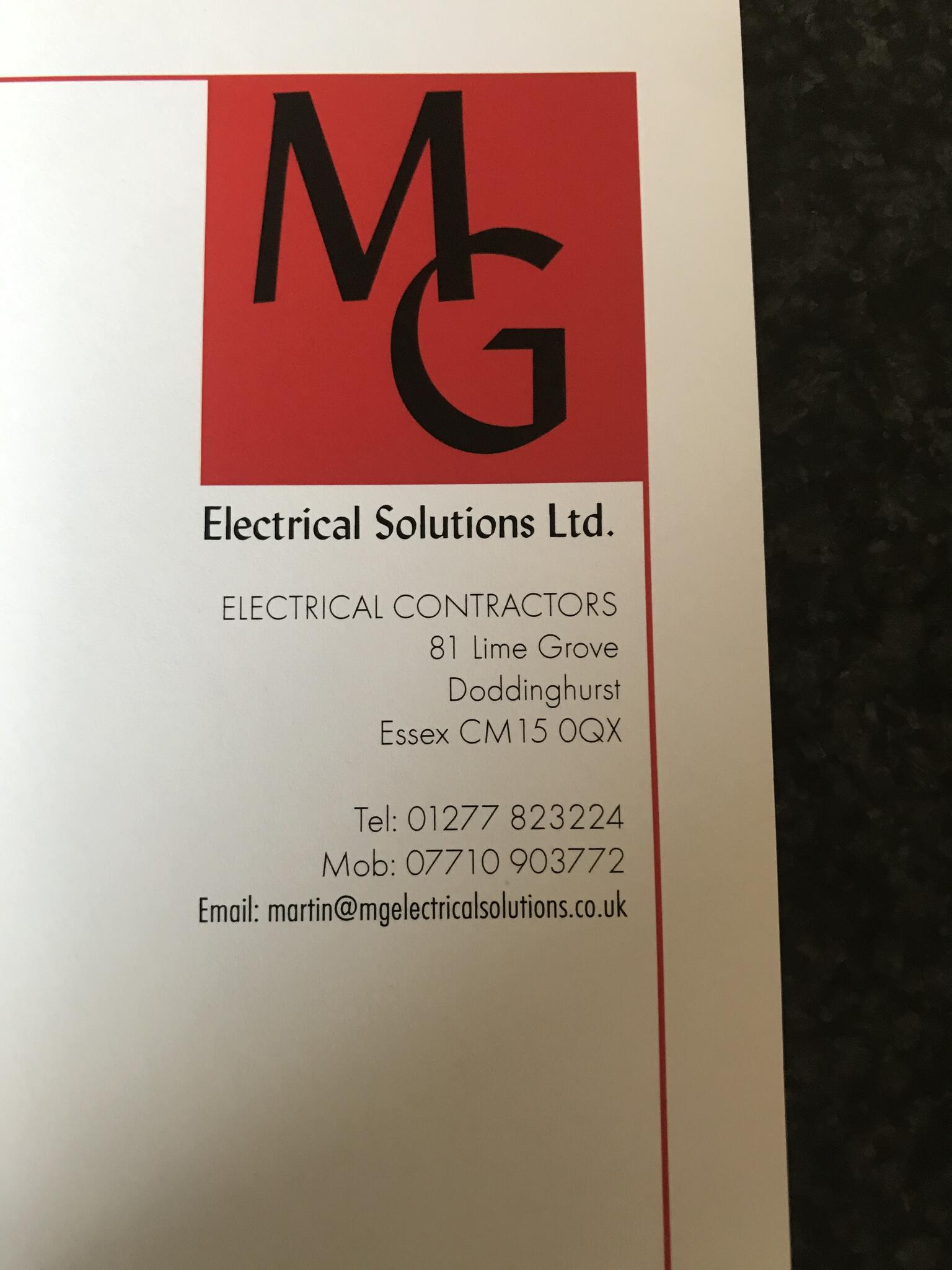 MG Electrical Solutions - Brentwood, England - Nextdoor