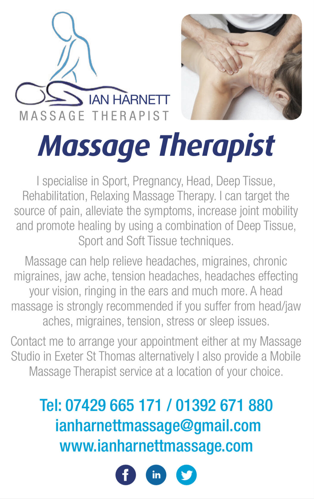 Ian Harnett Massage - Exeter, GB-ENG - Nextdoor