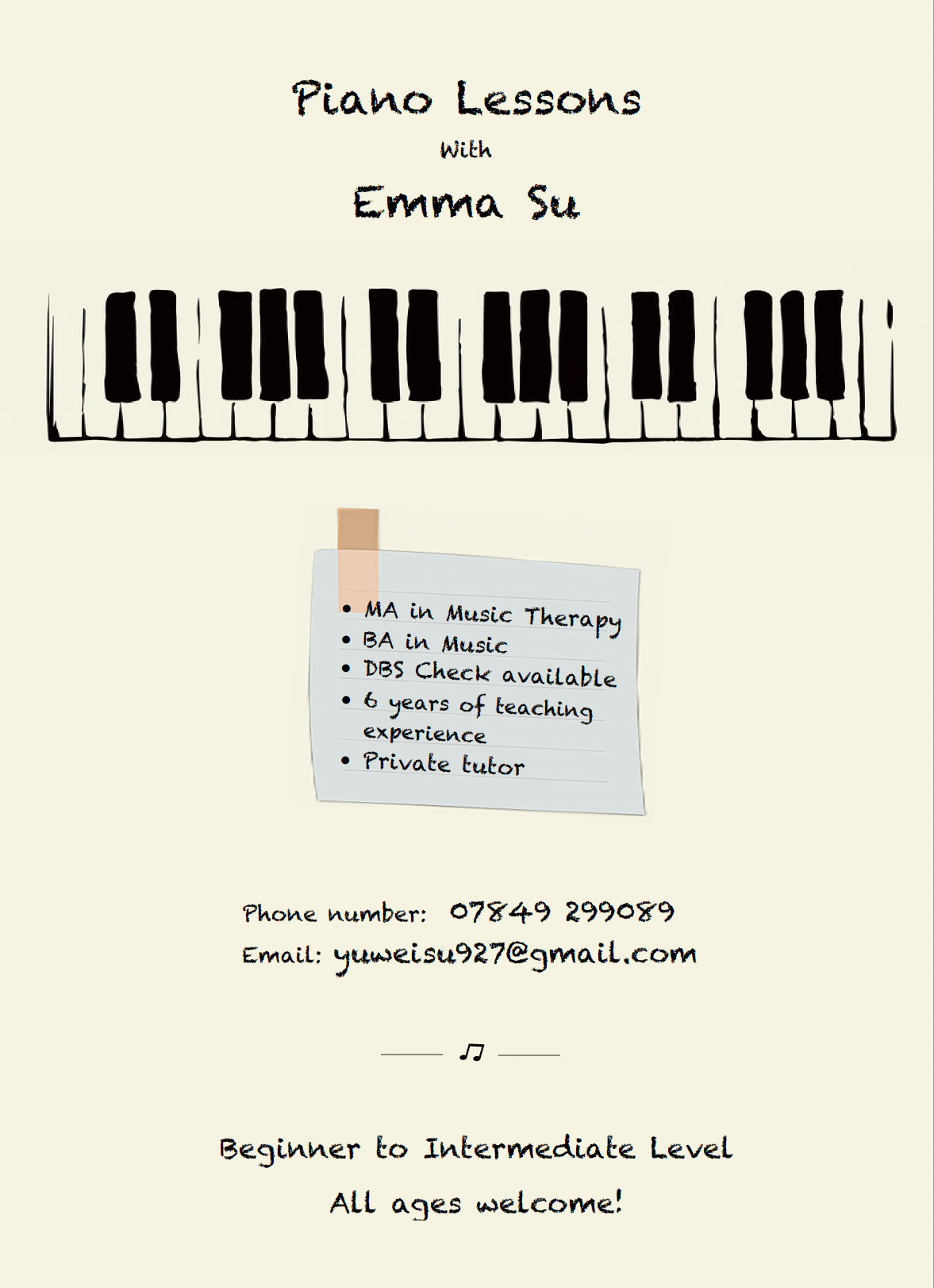Piano lessons with Emma - Nextdoor