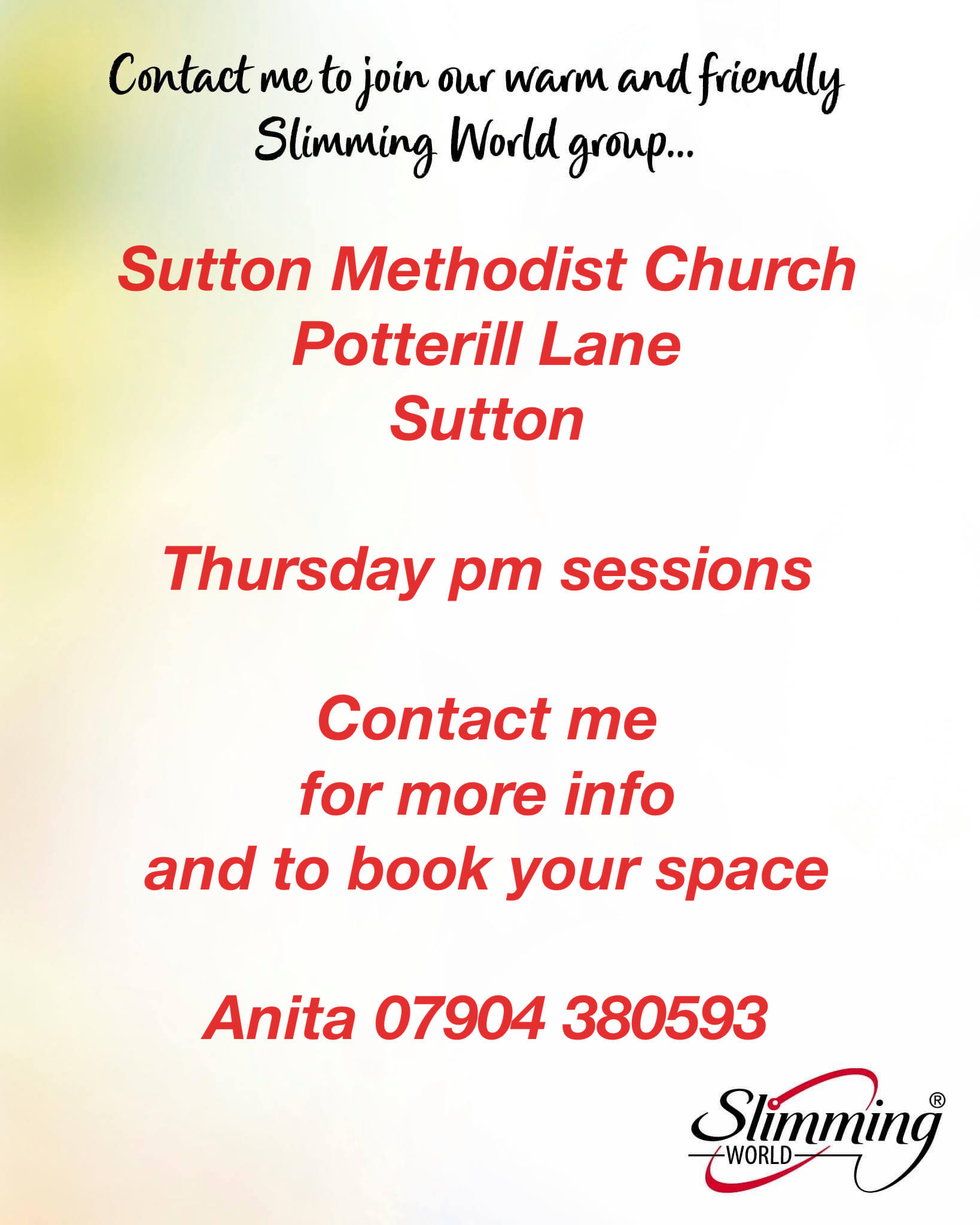 Slimming World, Sutton Methodist Church - Nextdoor