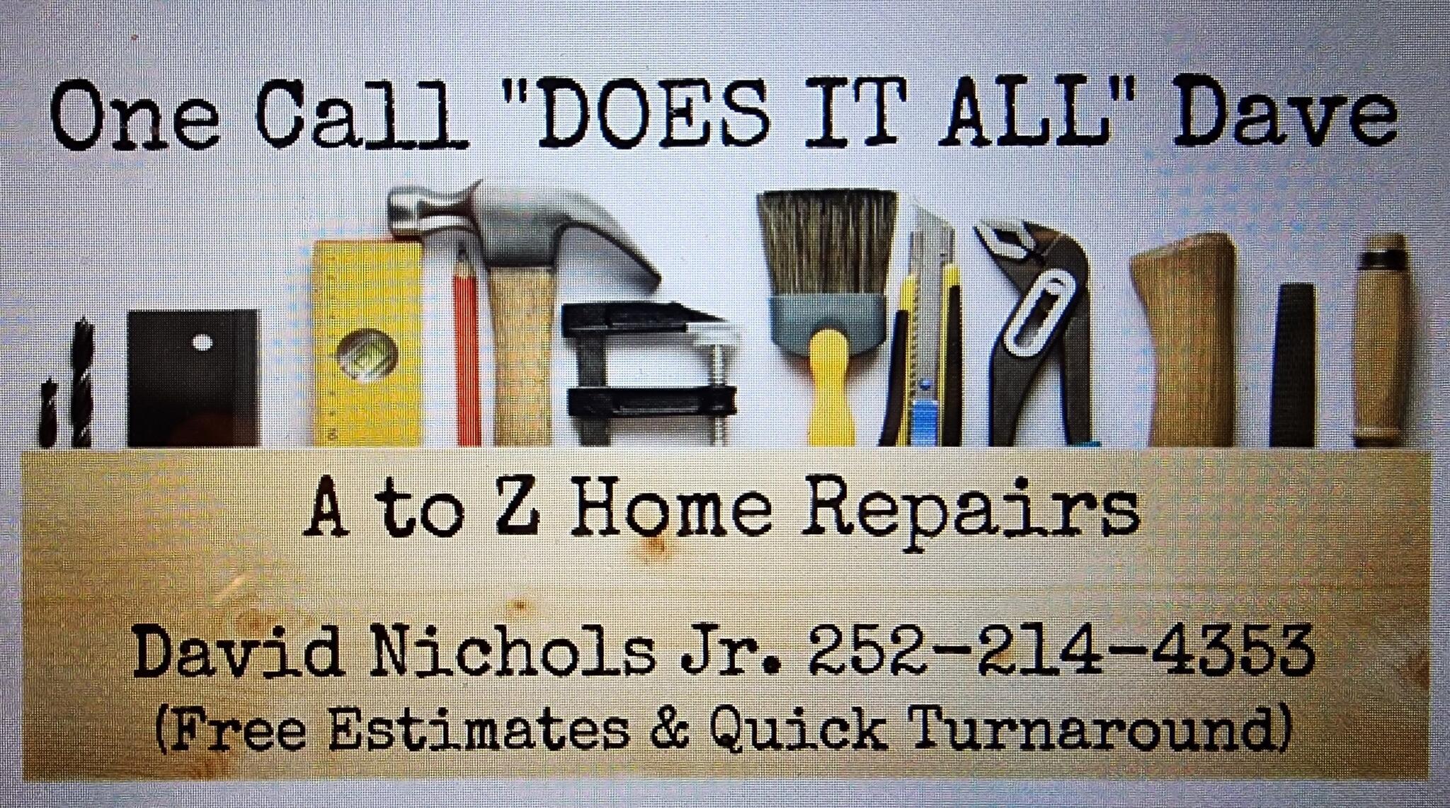 One Call Does it All Dave "A to Z Home Repair - Venice, FL - Nextdoor