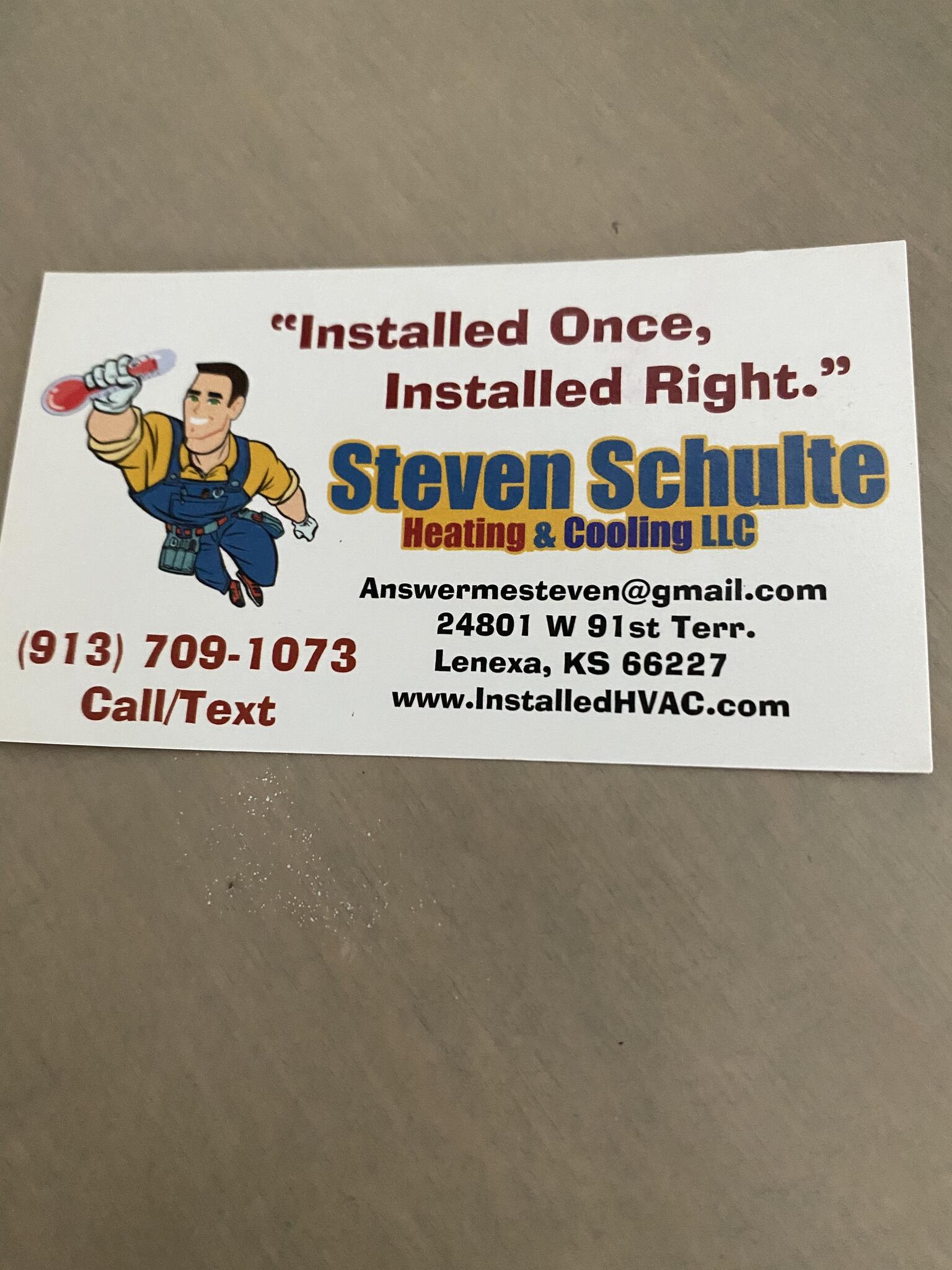 Steven Schulte HEATING & COOLING LLC - Lenexa, KS - Nextdoor