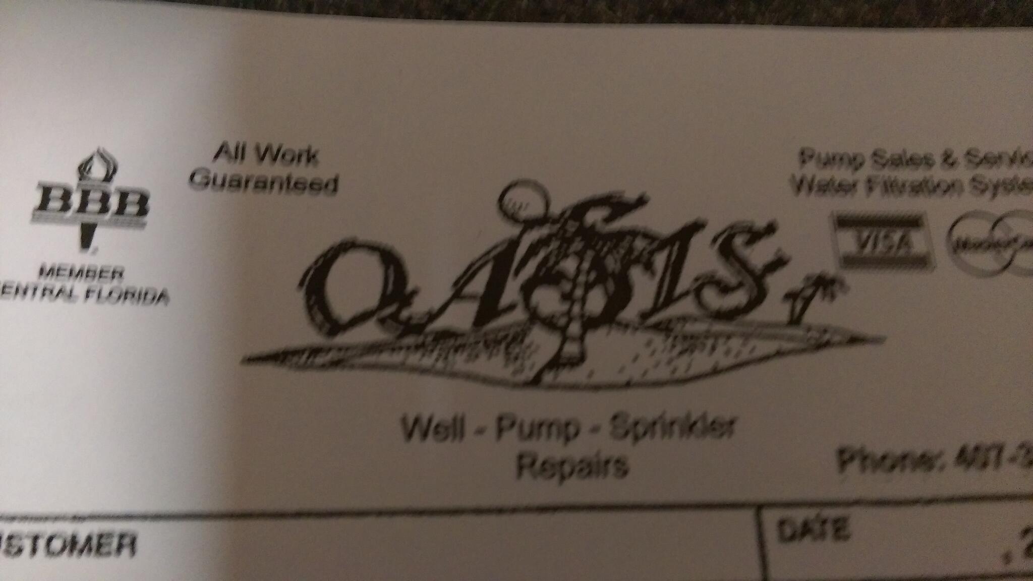 OASIS Well Drilling+ Irrigation - Windermere, FL - Nextdoor