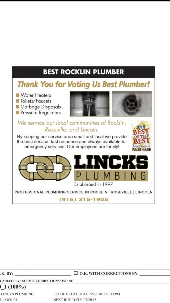Linck's Plumbing - Rocklin, CA - Nextdoor
