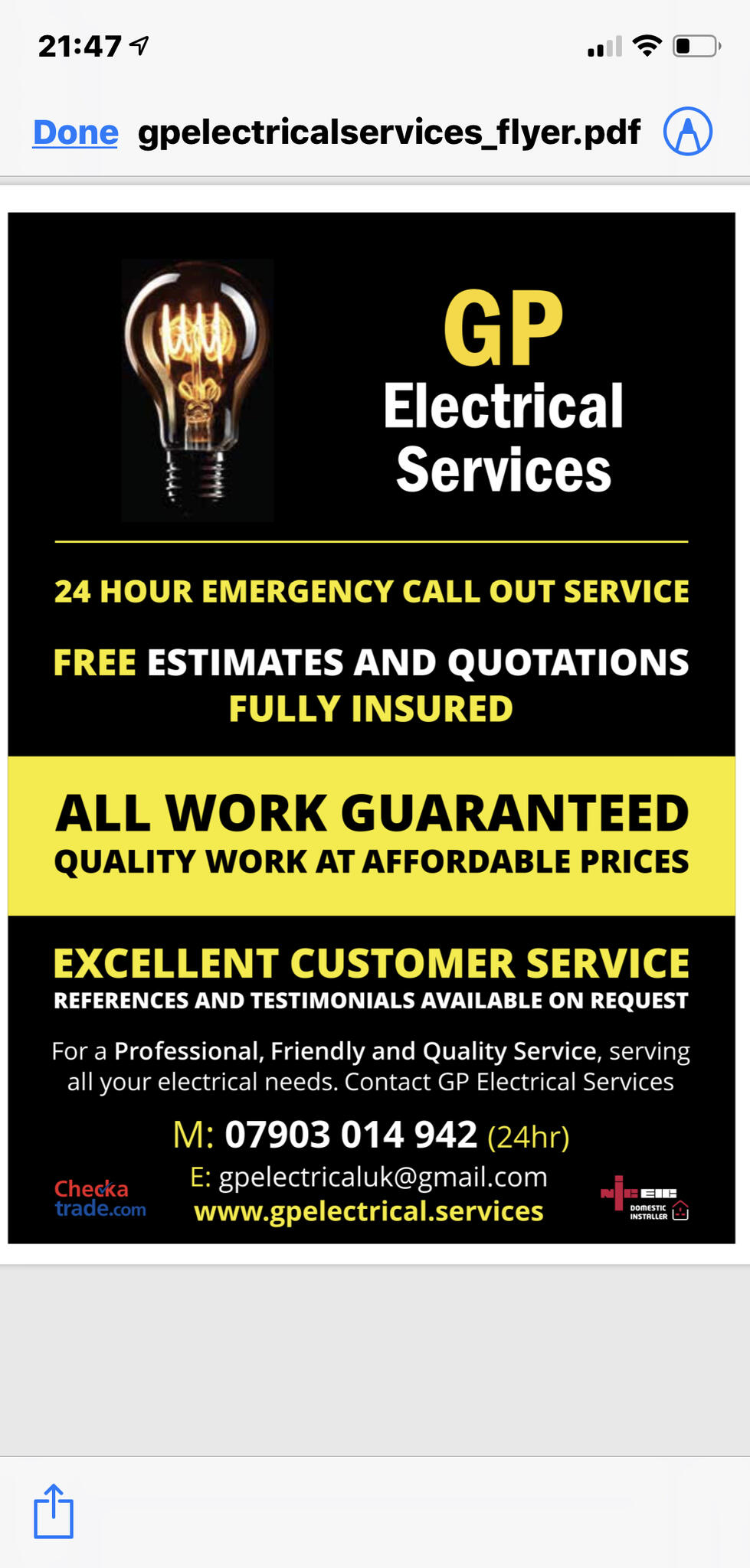 Gp Electrical Services - Croydon - Nextdoor