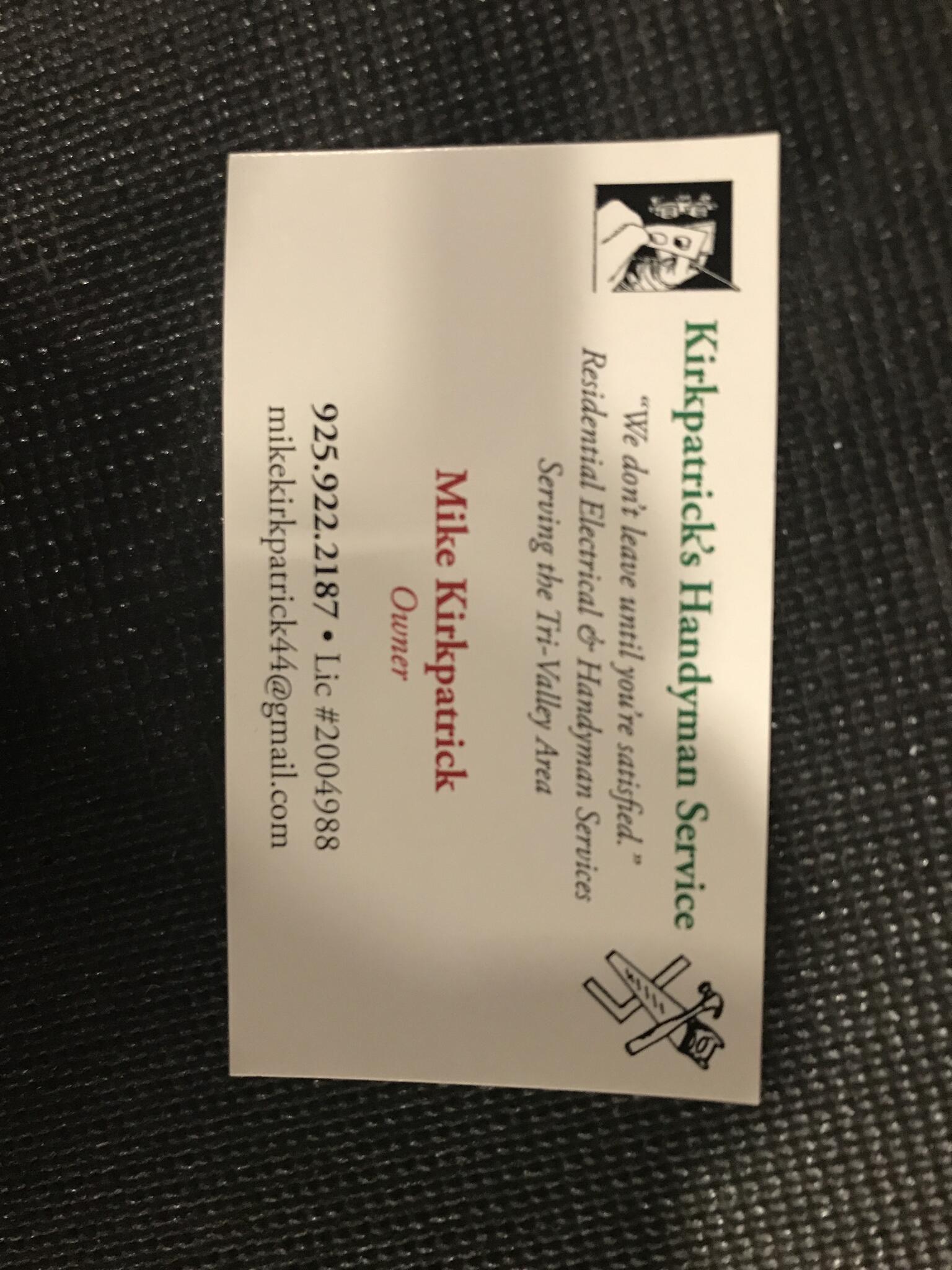 Kirkpatrick’s Handyman Service - Livermore, CA - Nextdoor