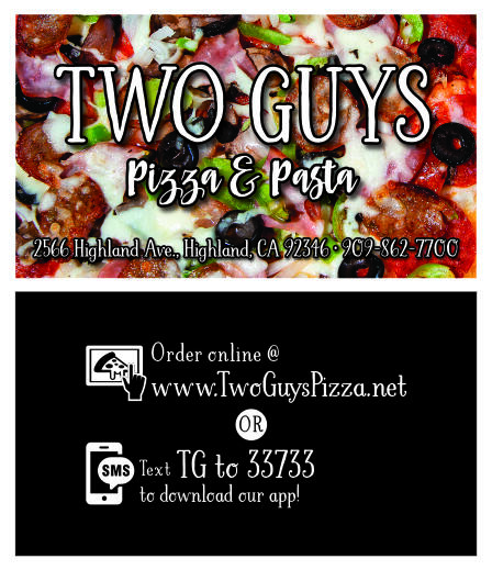 Two Guys Pasta & Pizza - Highland - Highland, CA - Nextdoor