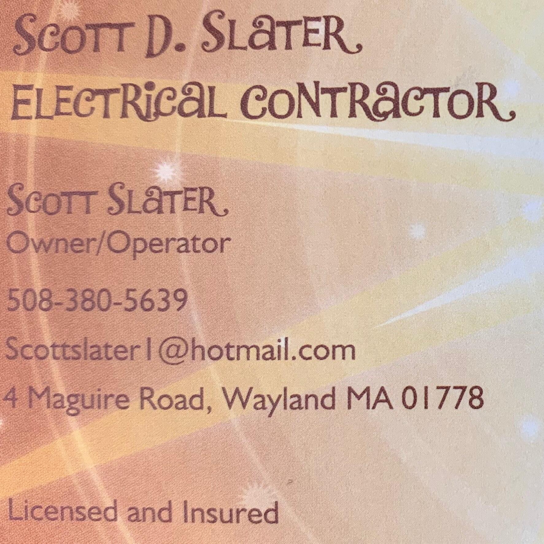 Scott D. Slater Electrical Contractor - Wayland, MA - Nextdoor