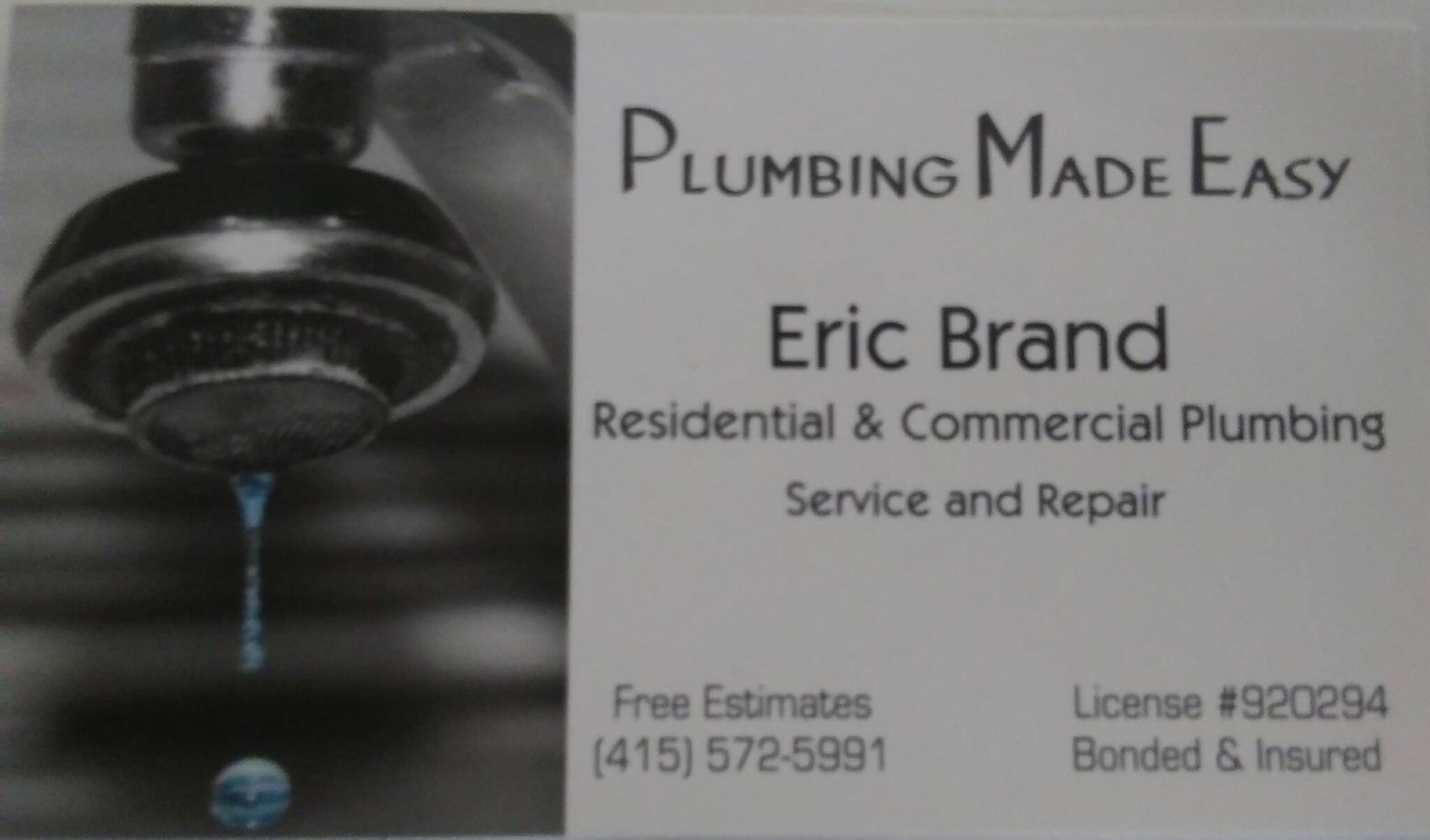 Eric Brand Plumbing - San Francisco, CA - Nextdoor