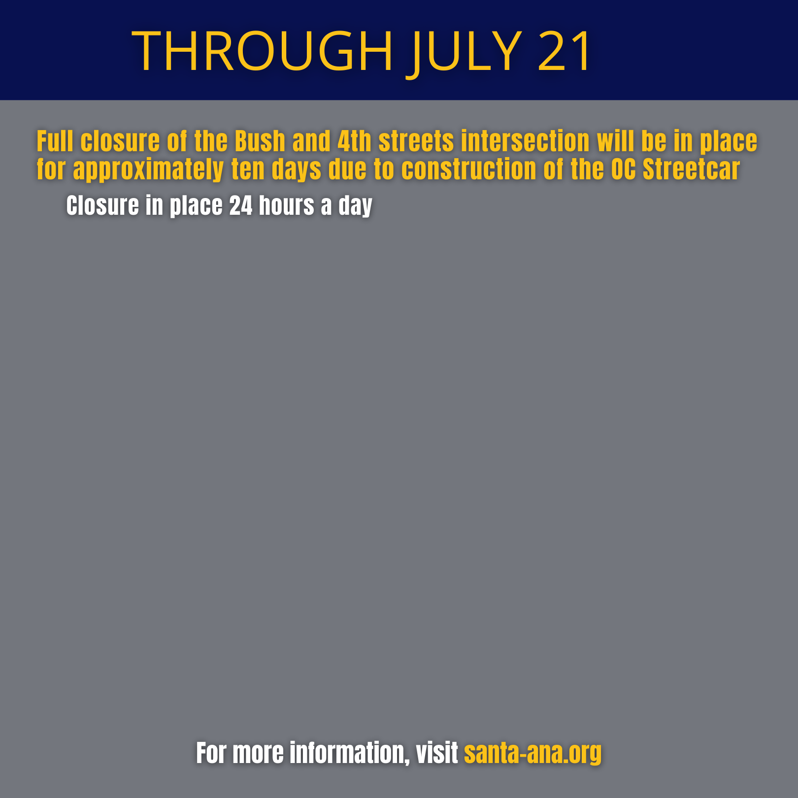 Here are the locations of upcoming permitted events and road closures ...