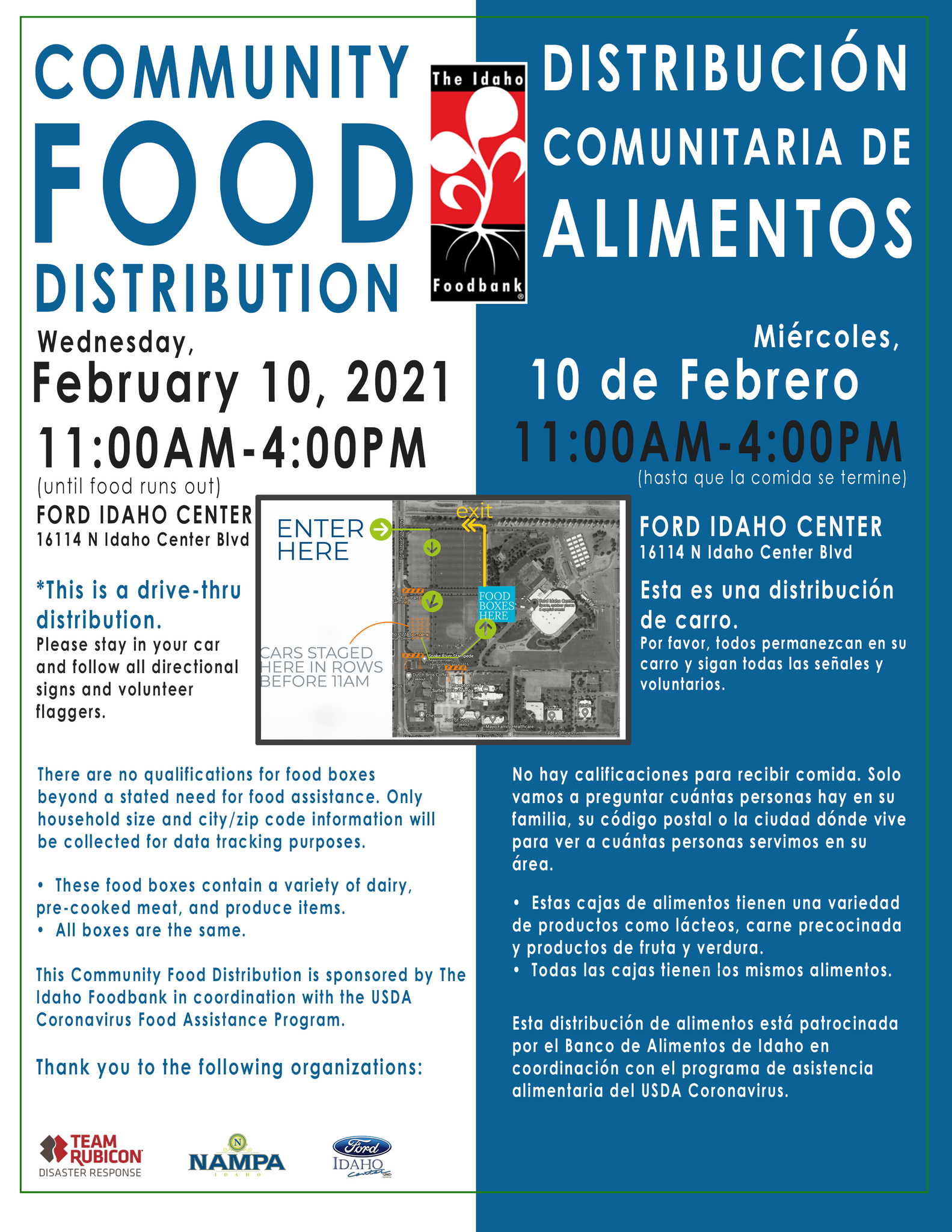 Community food distribution tomorrow at the Ford Idaho Center (Canyon ...