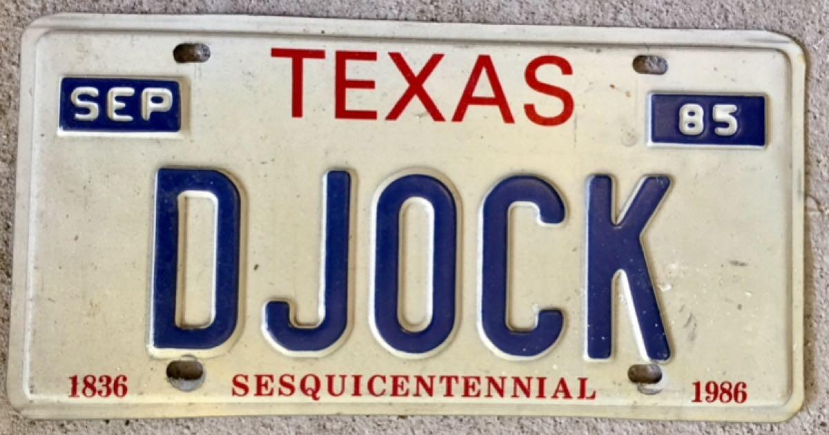 1985 Texas License Plate . great condition. PU in Wylie .Cash or Venmo ...