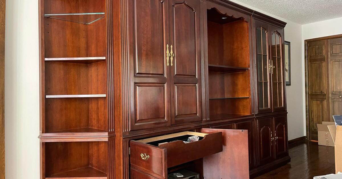 Cherry wall unit in 5 pieces for $200 in Huntsville, AL | For Sale ...