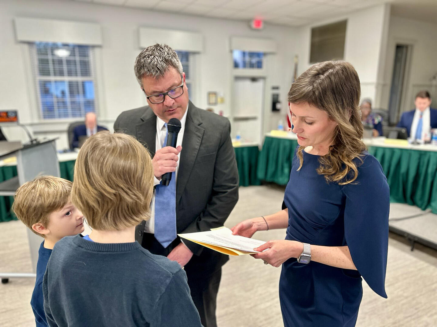 Brandon Goodman was sworn in Tuesday evening by Southern Pines Town ...