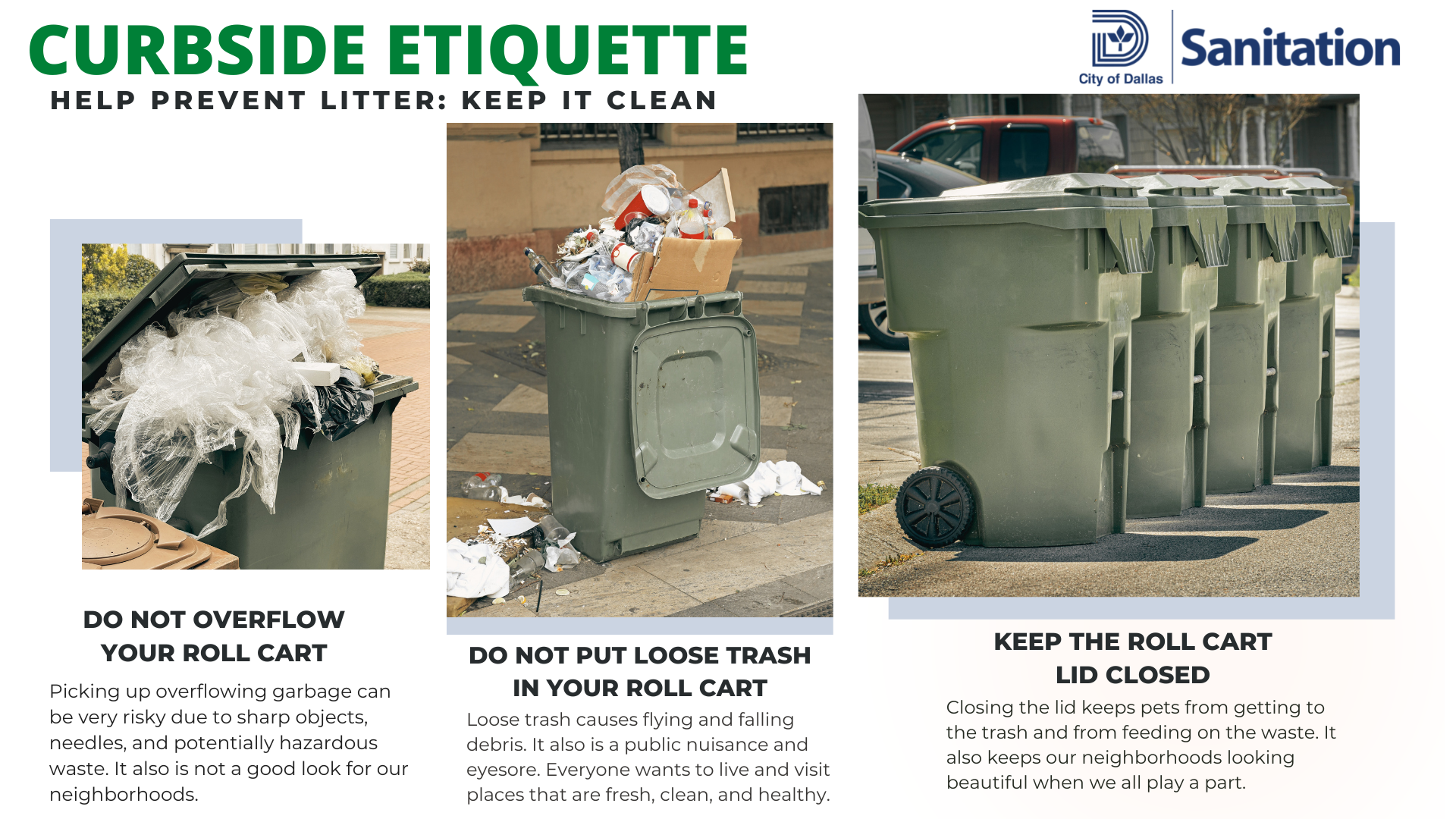 Help Prevent Litter : Keeping Our Neighborhoods Clean (Dallas ...