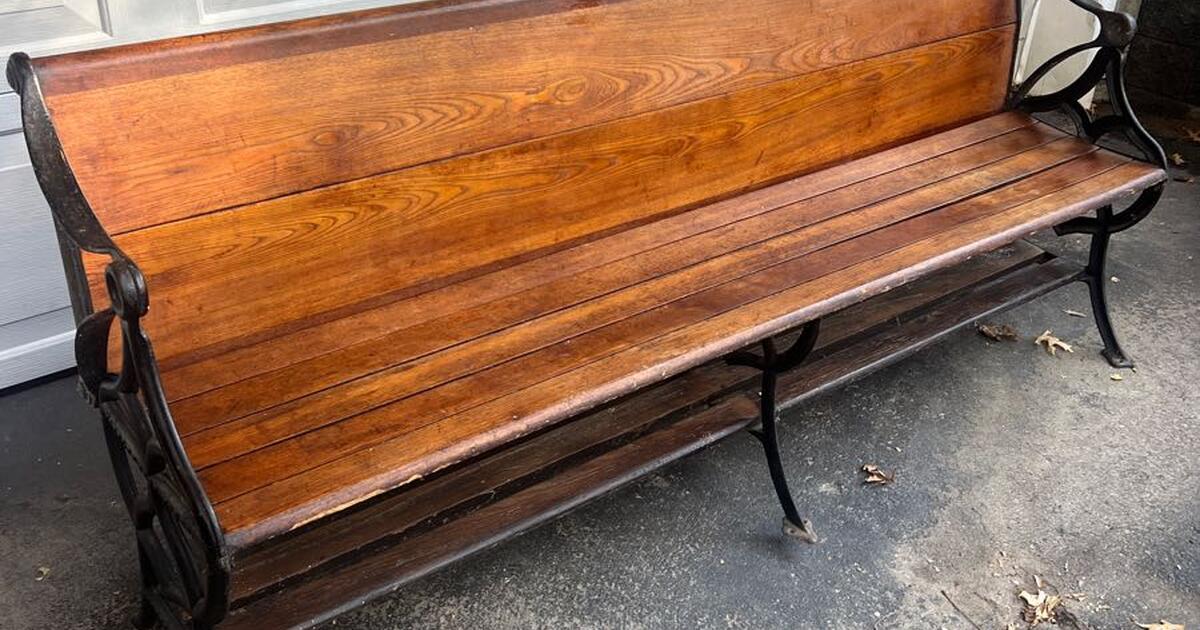 Wooden reverse tram Bench for $200 in Centerport, NY | For Sale & Free ...