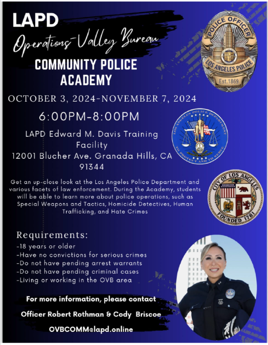 LAPD Operations Valley Bureau Community Police Academy (EmpowerLA ...