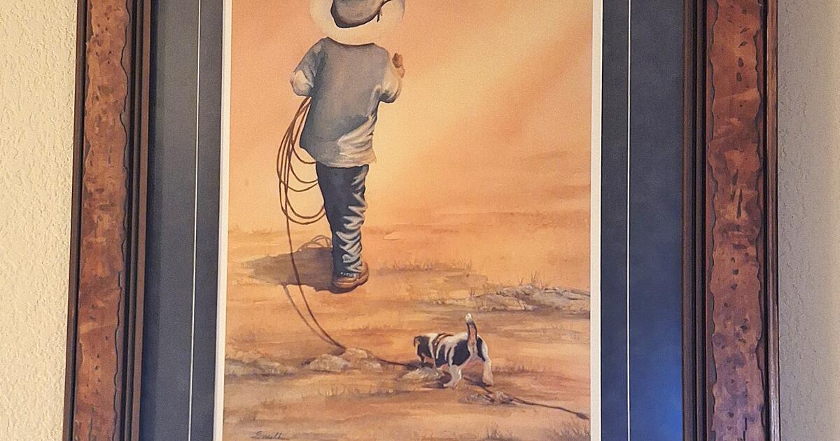 "Taggin' Along"" Signed Print by Artist Susan Neill - Matted/Framed for ...