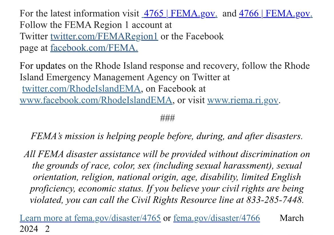 Last week, President Biden approved Rhode Island Disaster Declarations ...