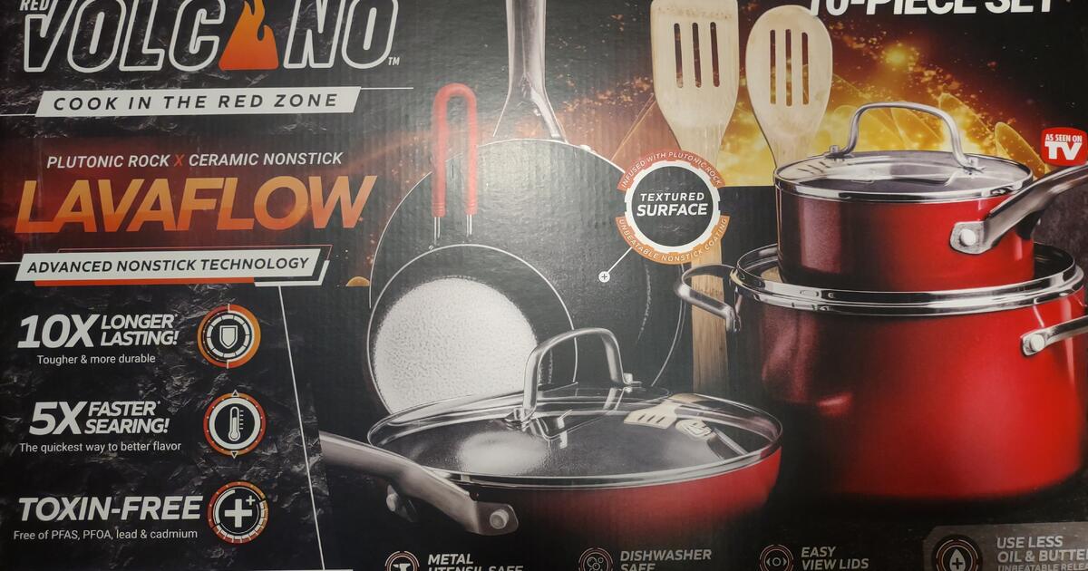 NEW Cookware set 10 piece Red Volcano Pots and Pans for $50 in Buckeye ...