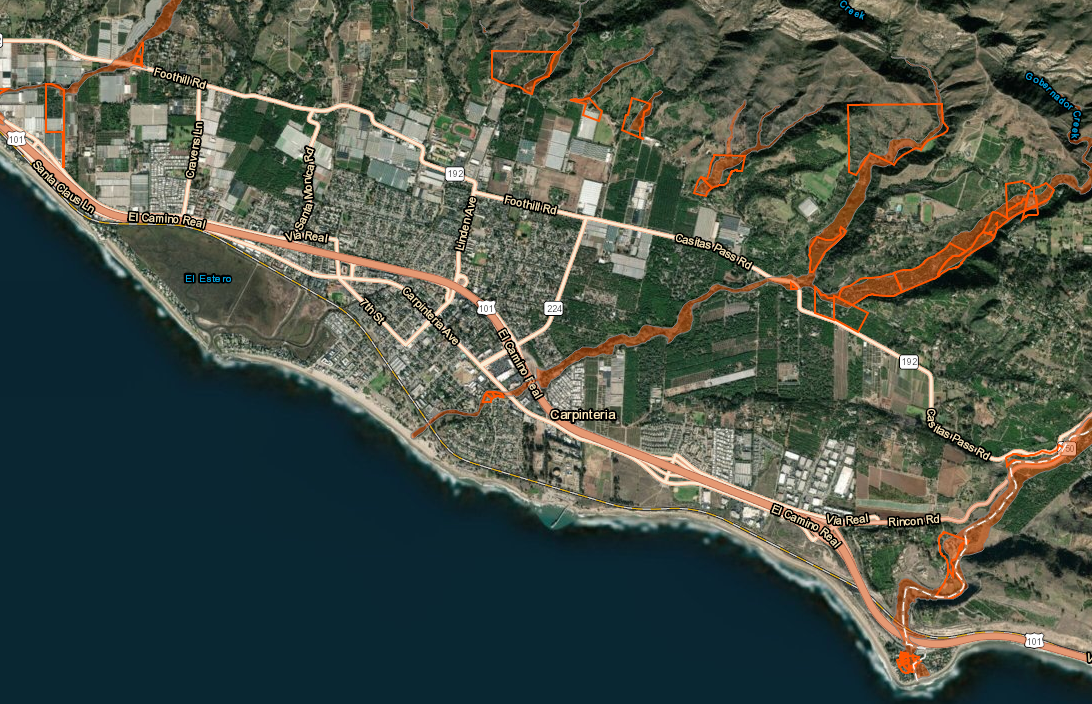 NEW STORM IMPACT MAP RELEASED (City of Carpinteria) — Nextdoor — Nextdoor