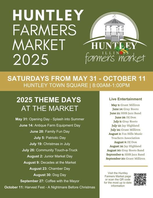We’re thrilled to announce the 2025 Huntley Farmers Market theme days ...