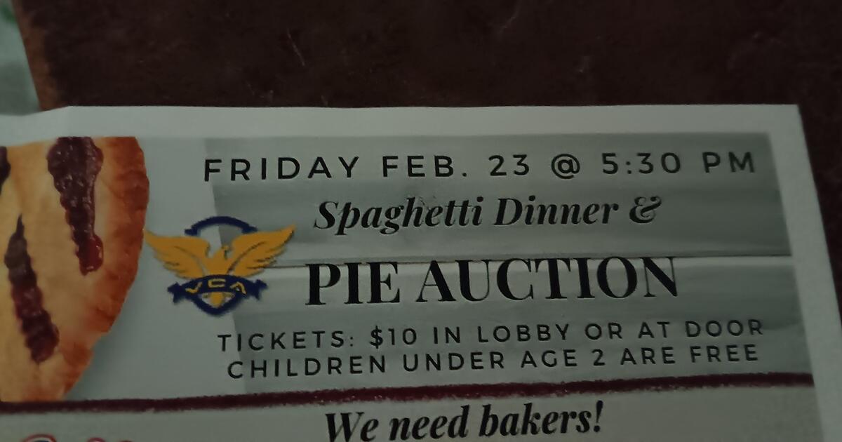 Community Verde Church Pie Auction and Spaghetti Dinner in Cottonwood ...