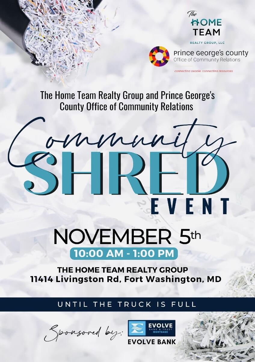 Community Shred Event (Prince George’s County Government) — Nextdoor ...