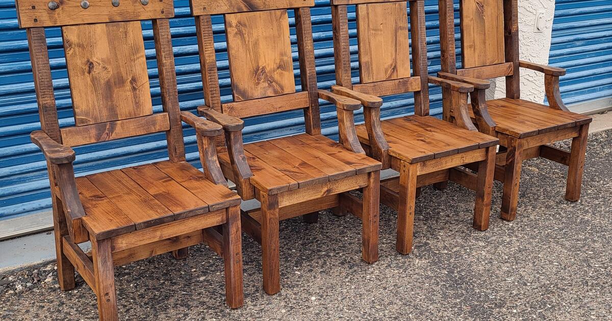 4 solid wood chairs.. Pick up in N Phoenix by Bell Rd and N 11th Avenue ...