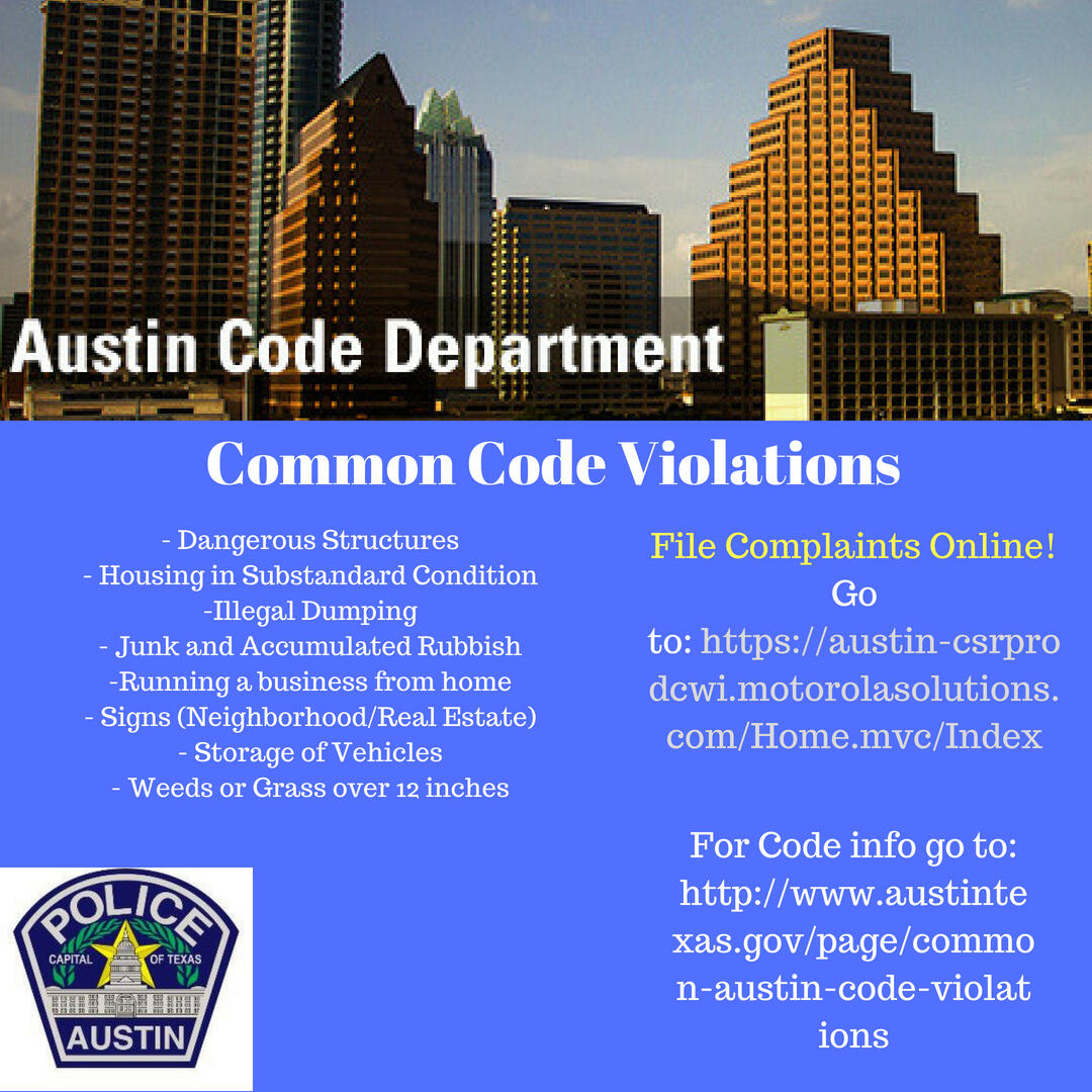 Code Enforcement Information (Austin Police) — Nextdoor — Nextdoor