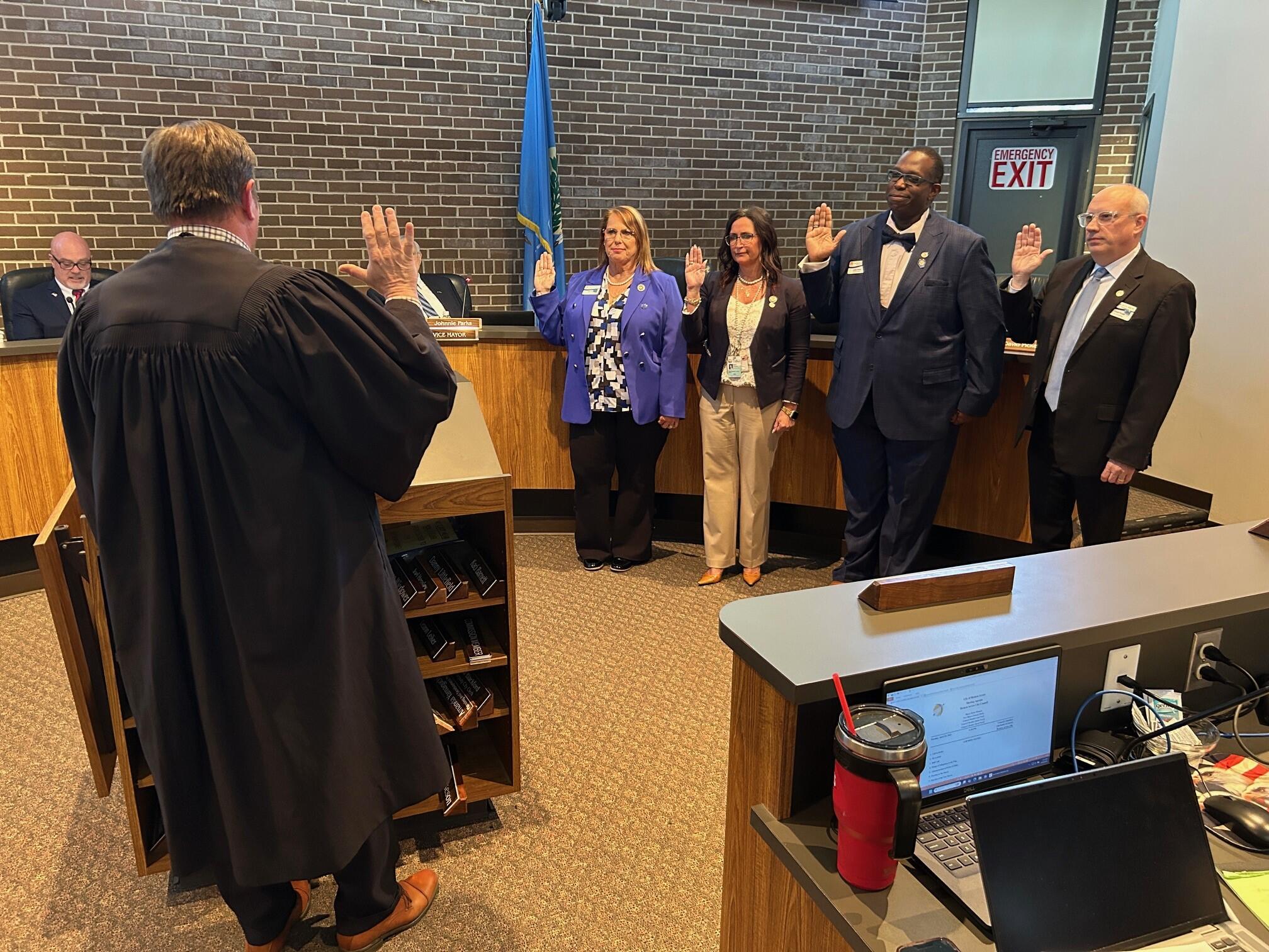 Congratulations to City Councilors, from left to right, Lisa Ford ...
