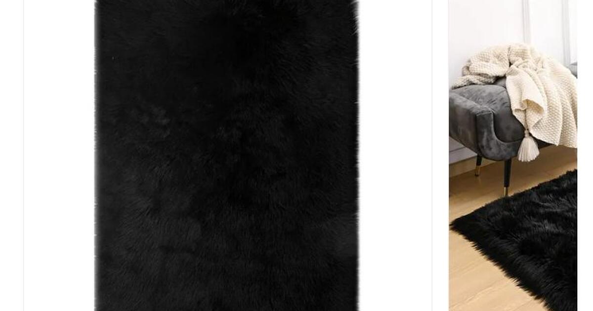 black furry rug for $350 in Slidell, LA | For Sale & Free — Nextdoor