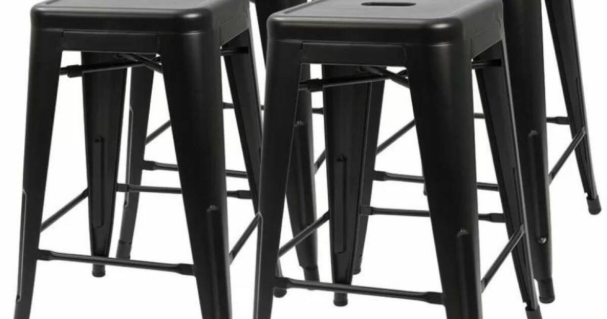 NEW PRODUCT- Bar Stools Set of 4 Chairs Color Black for $125 in Union ...