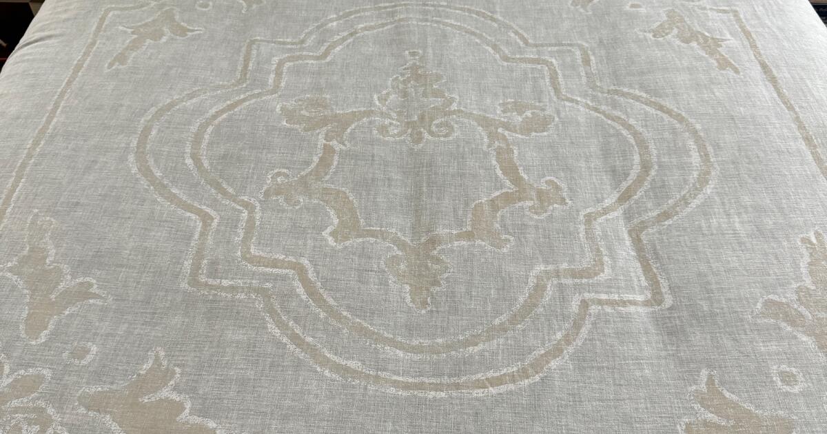 RESTORATION HARDWARE Italian Baroque Medallion Queen size Duvet with 2 ...
