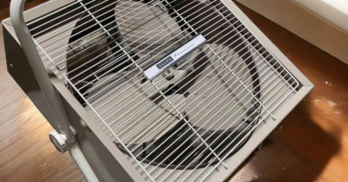 Sears Kenmore Vintage Adjustable Angle Box Fan 16” on Stand New In Box ...